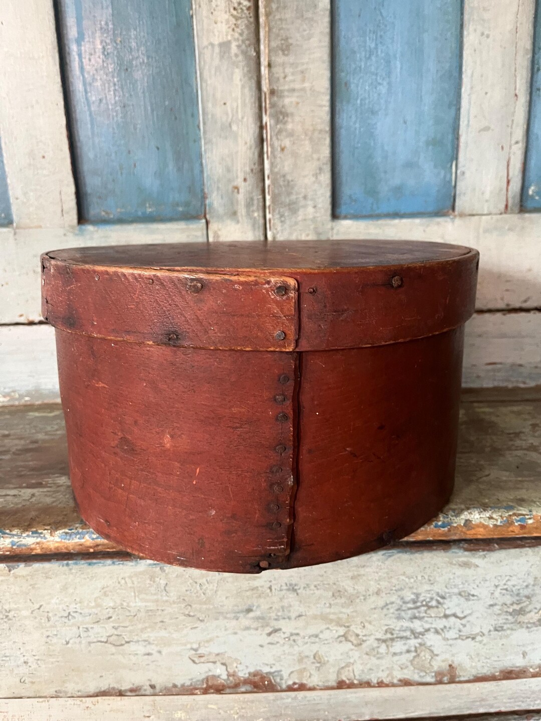 Antique Red Painted Pantry Box - Etsy