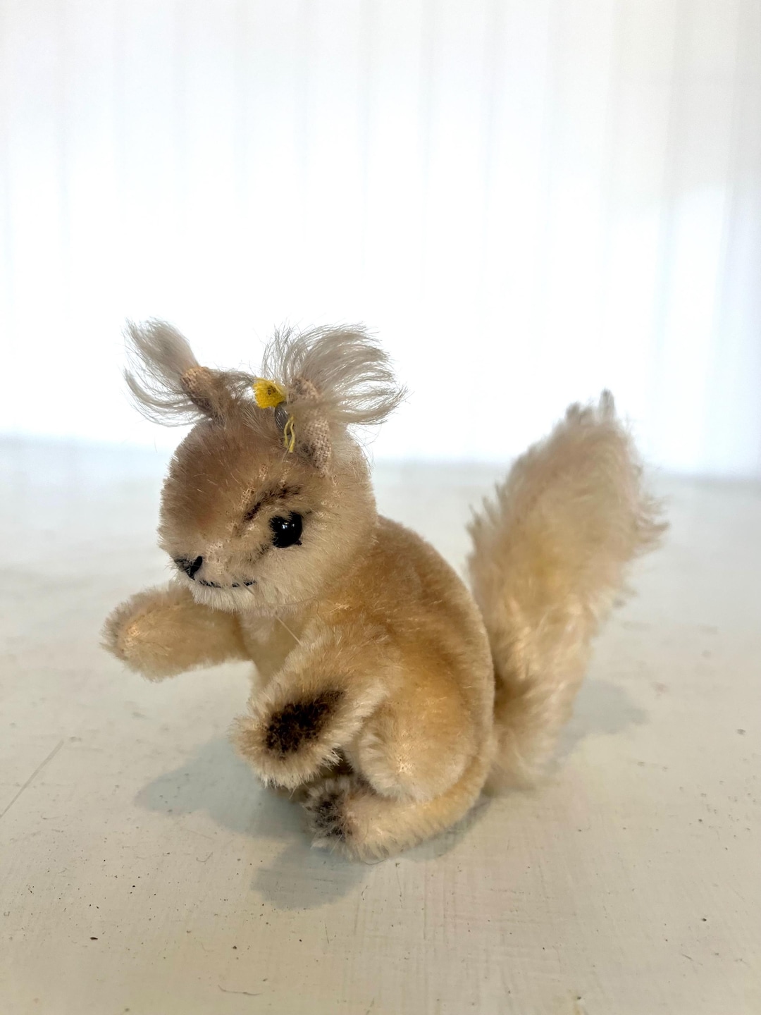 Vintage Small Steiff Squirrel With Button - Etsy
