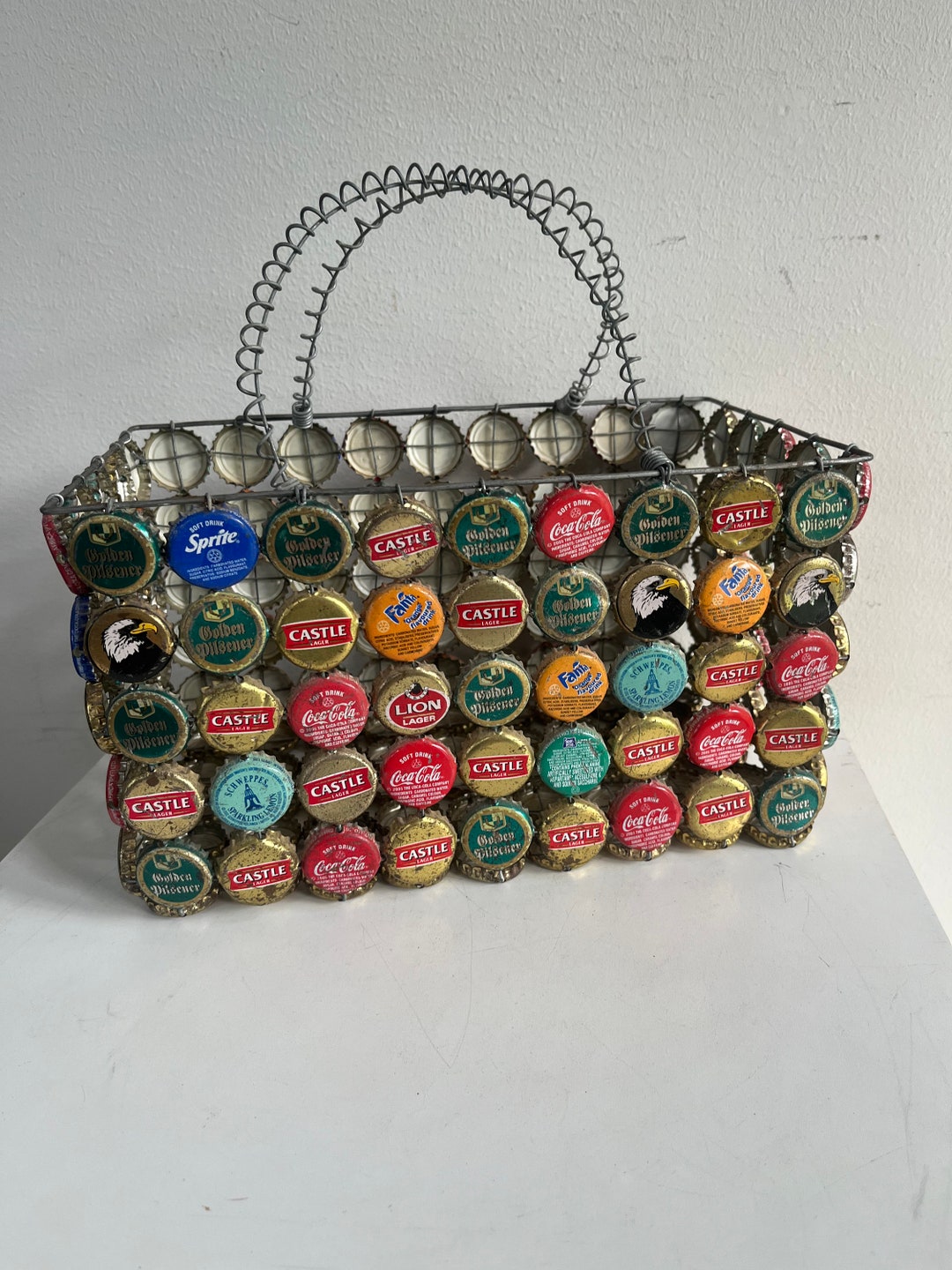 Vintage Bottle Cap Basket - Etsy