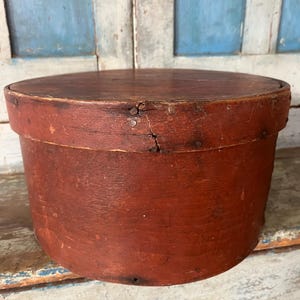 Antique Red Painted Pantry Box - Etsy
