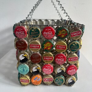 Vintage Bottle Cap Basket - Etsy