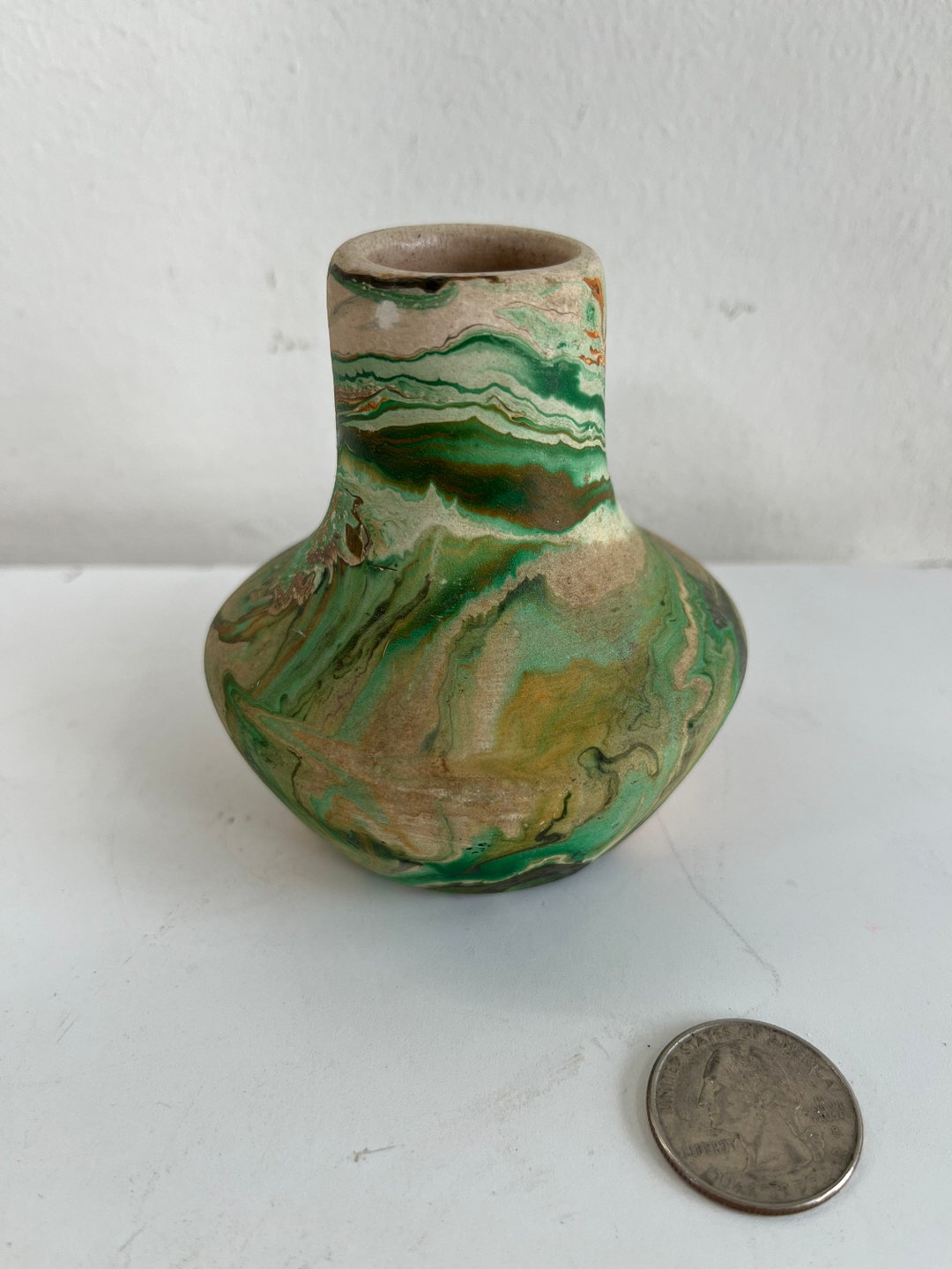 Small Nemadji Pottery Vase - Etsy