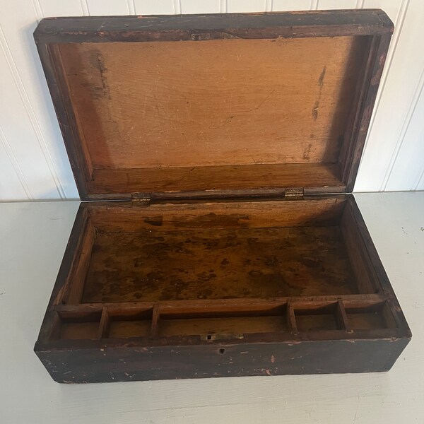 Antique Wood Document Box - Etsy