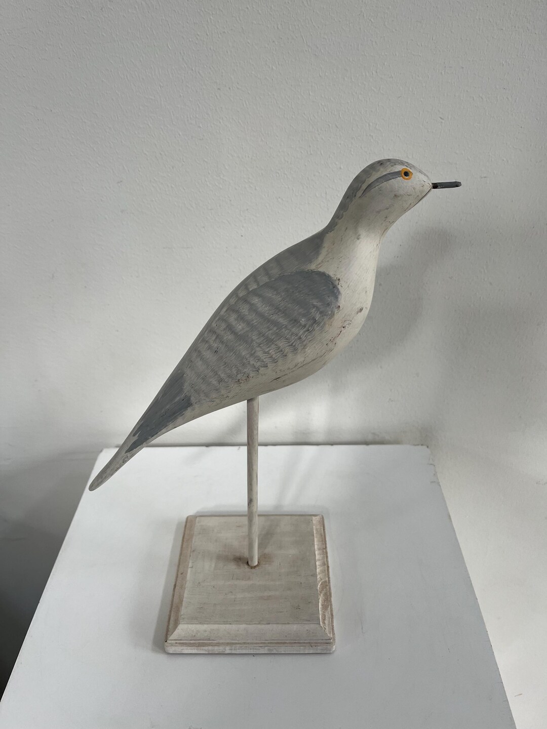 Vintage Hand Carved Wood White Dove Decoy - Etsy