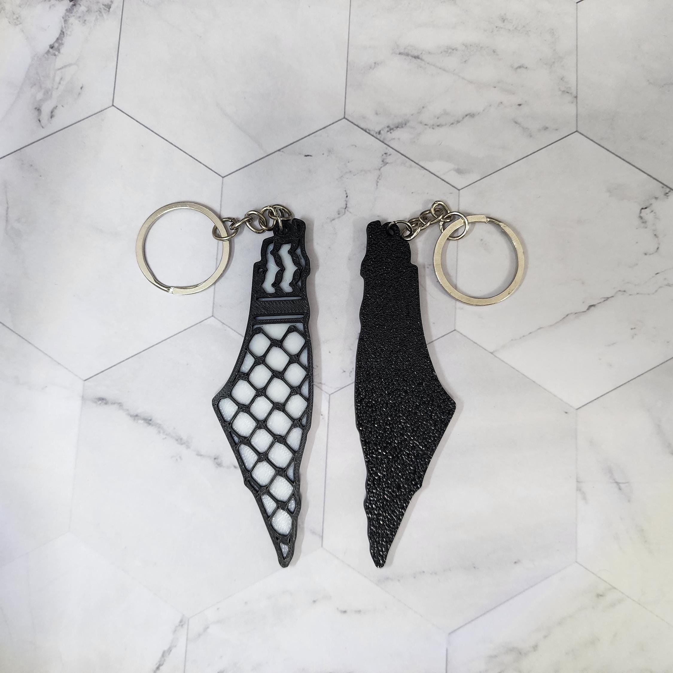 Palestine Map Keychain Keffiyeh Pattern Charm Bag Gaza Support Gift Car ...