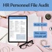 Employee Personnel File Audit Checklist - Digital Download for Small ...
