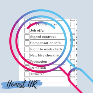 Employee Personnel File Audit Checklist - Digital Download for Small ...