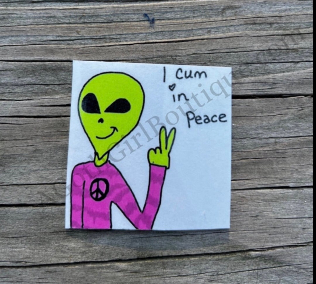 I Come in Peace Alien-waterproof Decal Sticker - Etsy