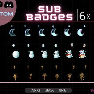 Made to Order Custom Twitch Sub Badges | Cute Sub/bit Badges Twitch ...