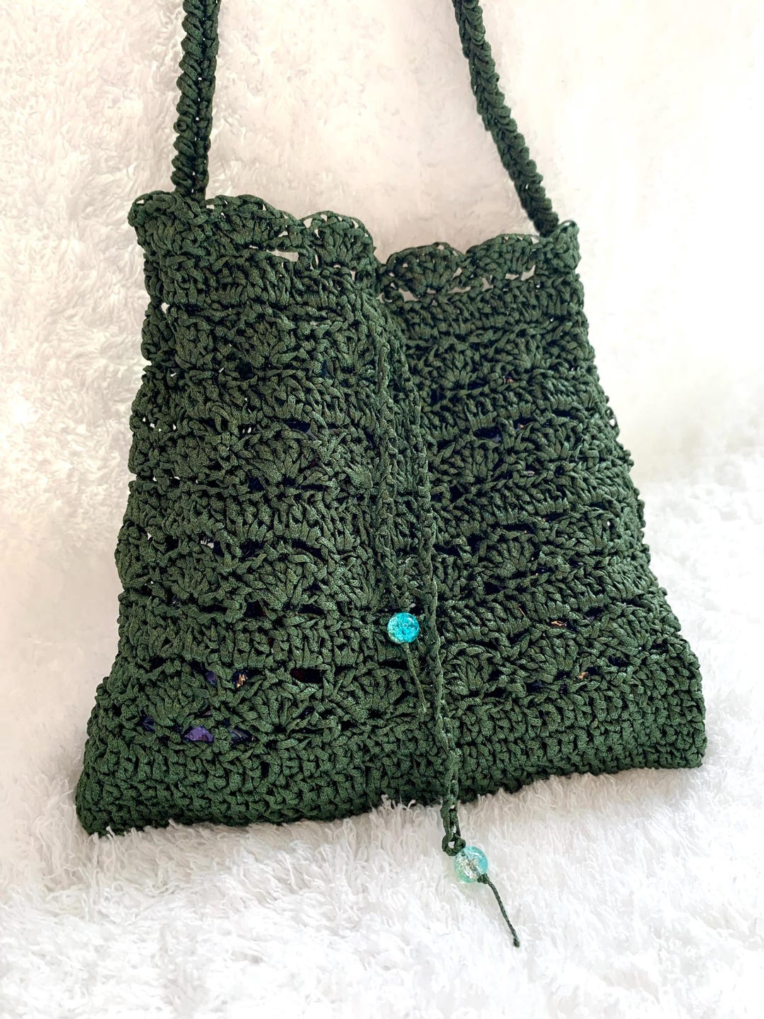 Handmade Crochet Clam Shell Bag: Small Casual Purse - Etsy