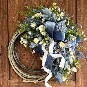 Boho Lasso Rope Wreath, Lariat Rope Bohemian Style Home Accent, Western ...