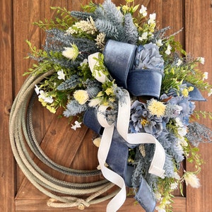 Boho Lasso Rope Wreath, Lariat Rope Bohemian Style Home Accent, Western ...