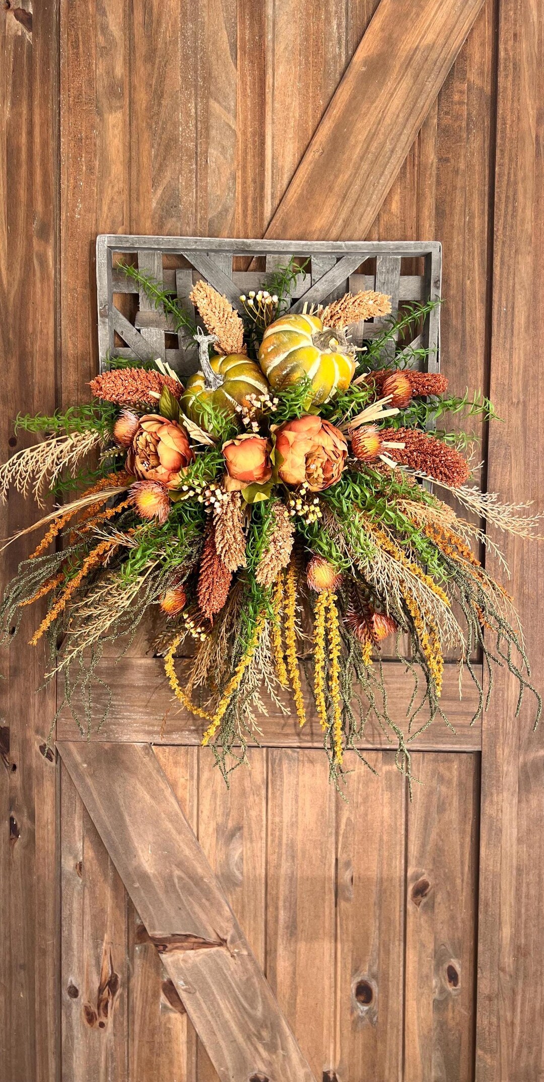 Fall Rustic Primitive Tobacco Basket Wall Art, Rustic Country Autumn ...