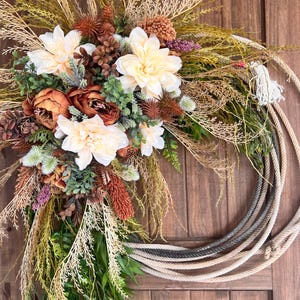 Boho Lasso Rope Wreath, Lariat Rope Minimalist Style Home Accent ...