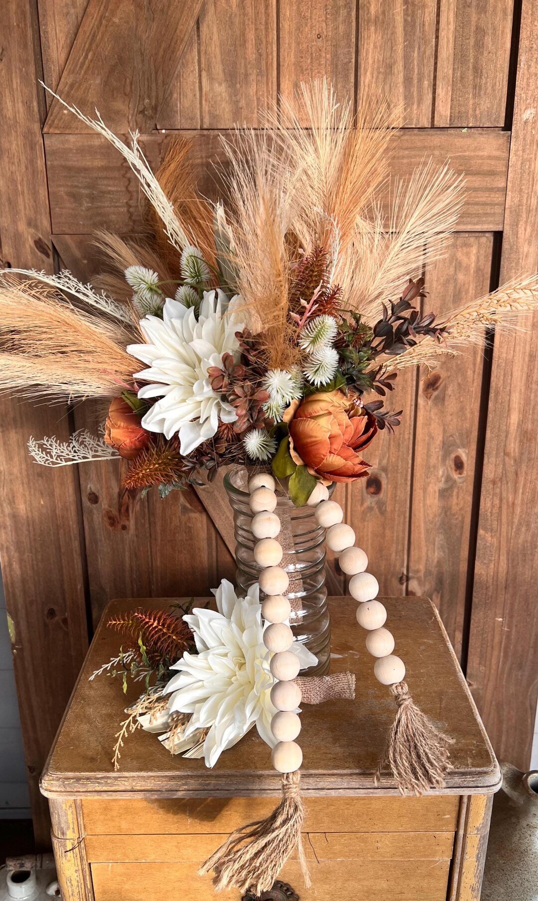 Boho Custom Silk Floral Arrangement for Prom Dance or Wedding, Keepsake ...