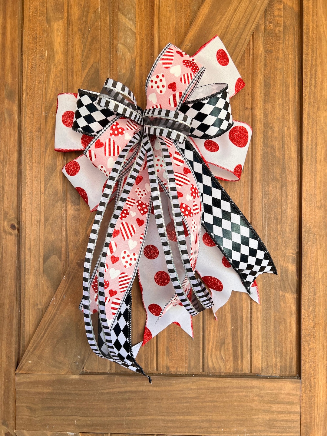 Valentines Day Bow, Love and Hearts Bow, Large Present Bow for Love ...
