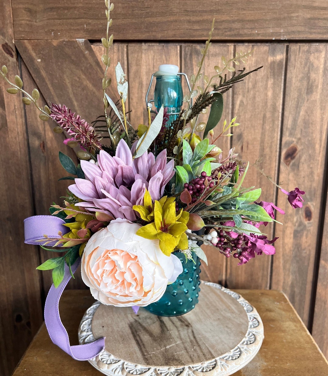 Bottle Bouquet, Gift Bouquet for Bottle, Wine Bottle Floral Arrangement ...
