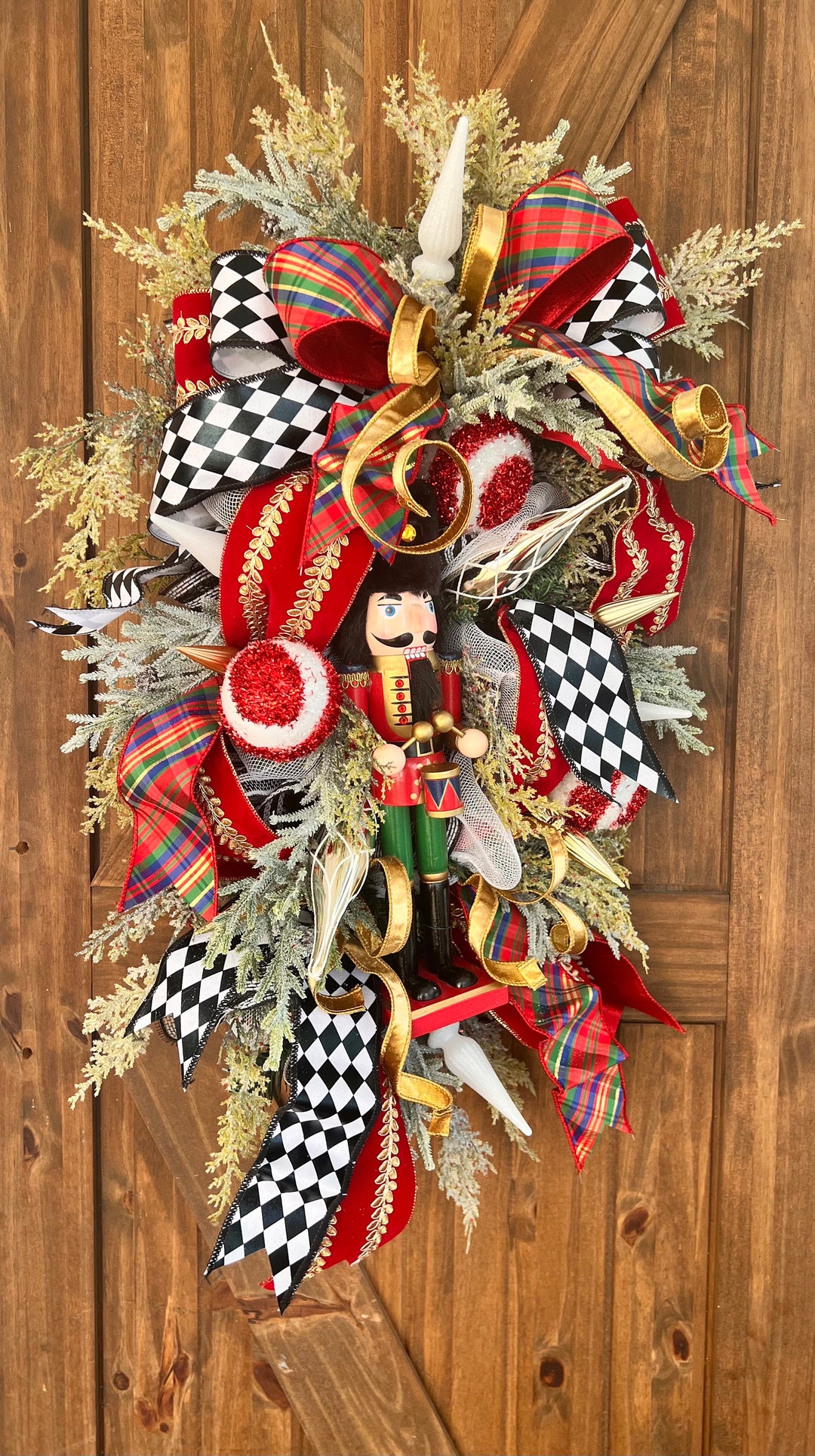 Nutcracker Wreath Swag, Christmas Nutcracker Home Decor, Nutcracker ...