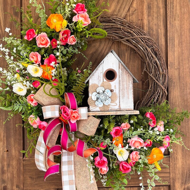 Birdhouse Wreath - Etsy