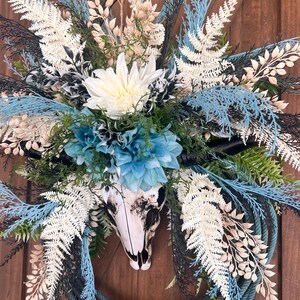 Cow Skull Lasso Lariat Rope Wreath, Cattle Skull Head Western Rope Home ...