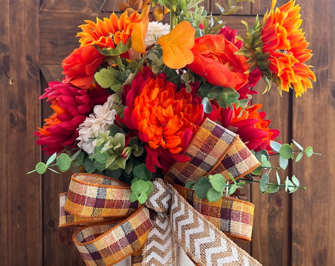 Fall Wood Pumpkin Table Decor, Autumn Ghord Centerpiece, Farmhouse ...