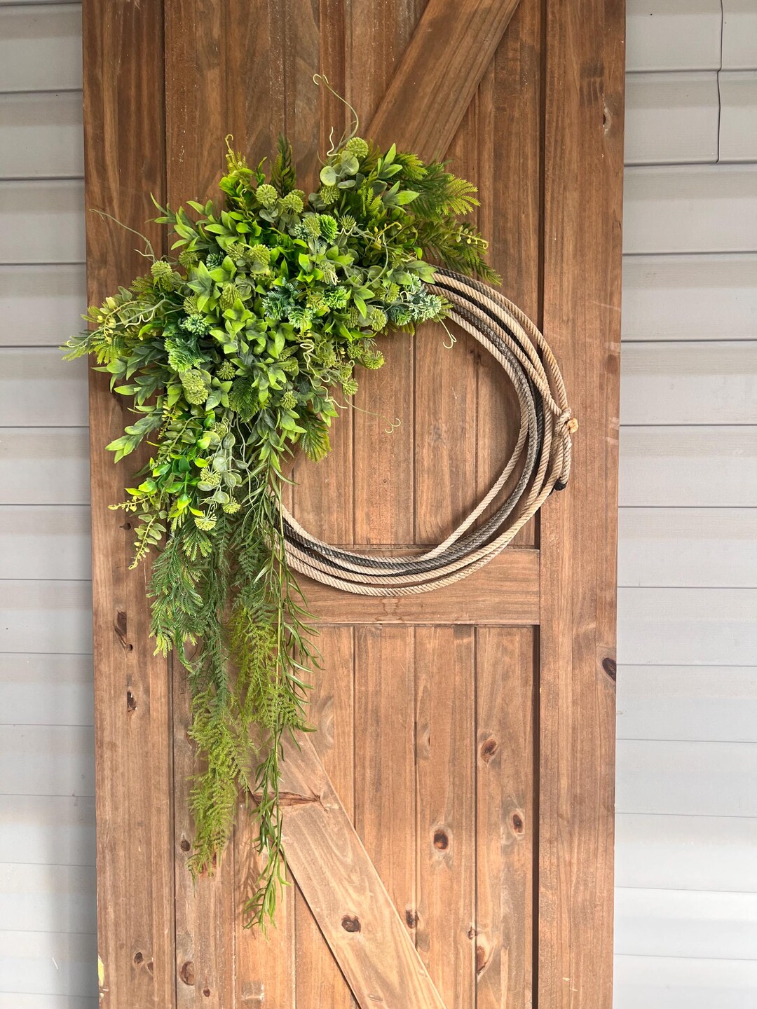 Boho Lasso Rope Wreath, Lariat Rope Bohemian Style Home Accent, Western ...