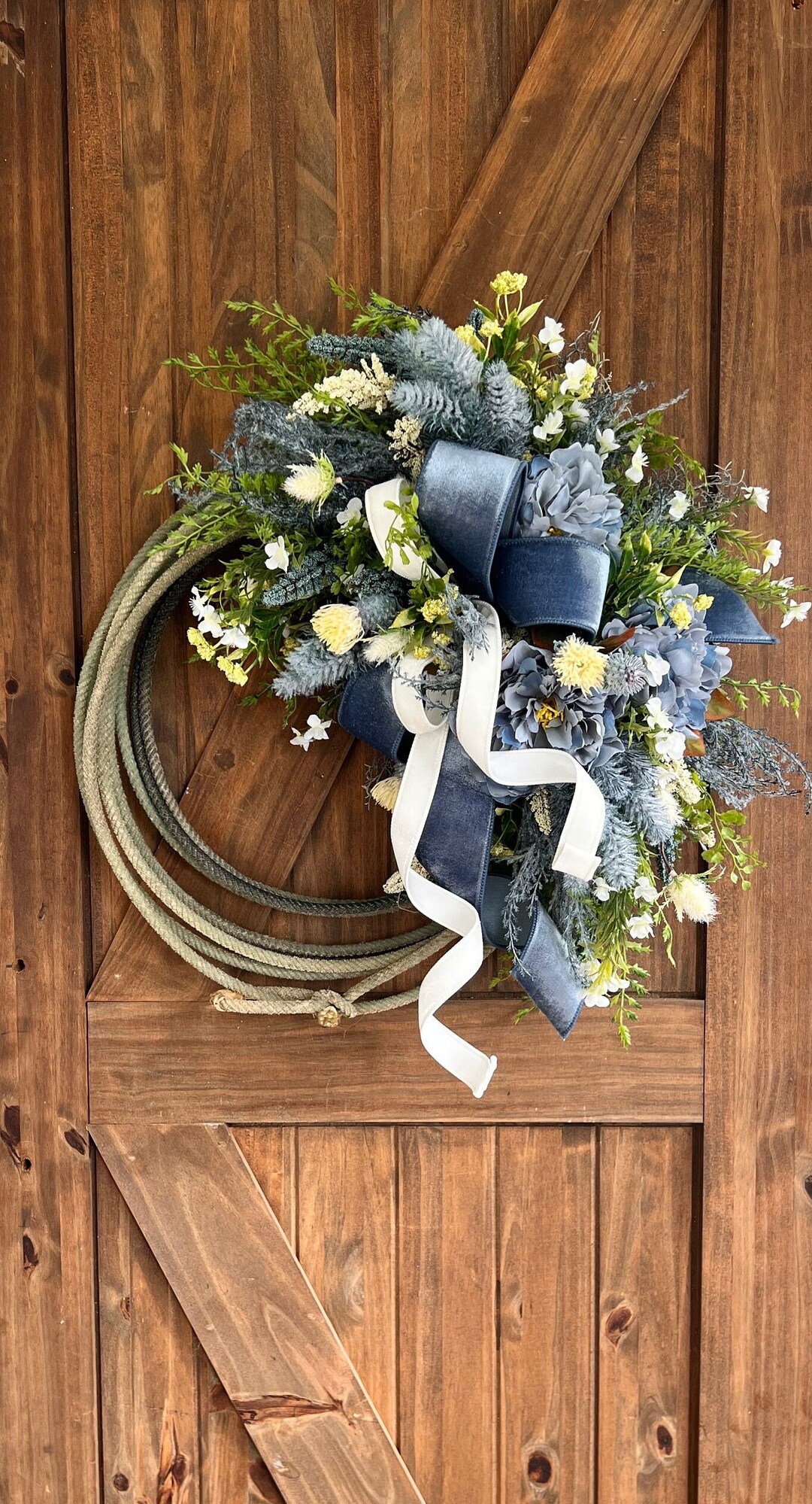 Boho Lasso Rope Wreath, Lariat Rope Bohemian Style Home Accent, Western ...