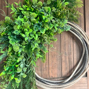 Boho Lasso Rope Wreath, Lariat Rope Bohemian Style Home Accent, Western ...