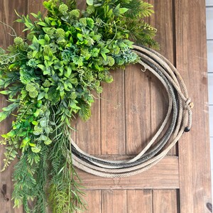 Boho Lasso Rope Wreath, Lariat Rope Bohemian Style Home Accent, Western ...