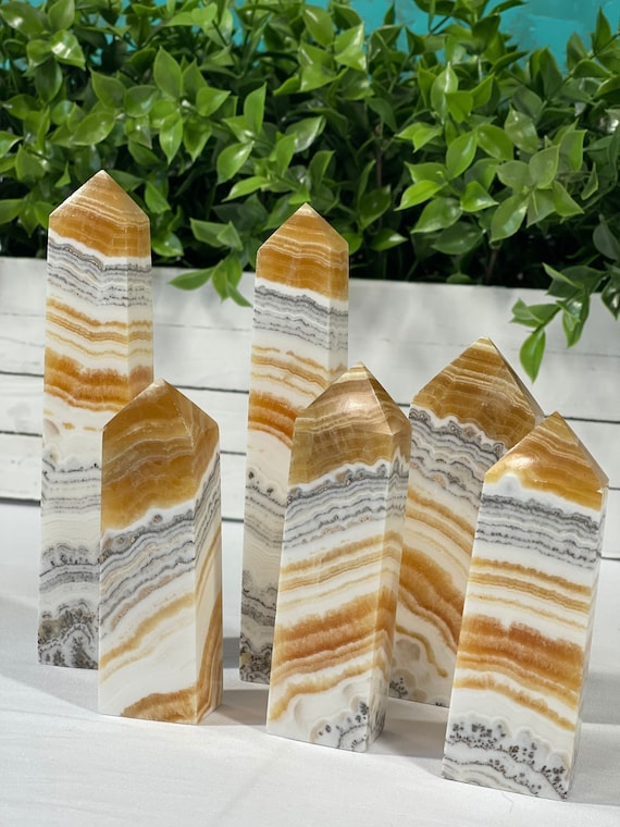 Beautiful Orange Banded Calcite Towers - Etsy