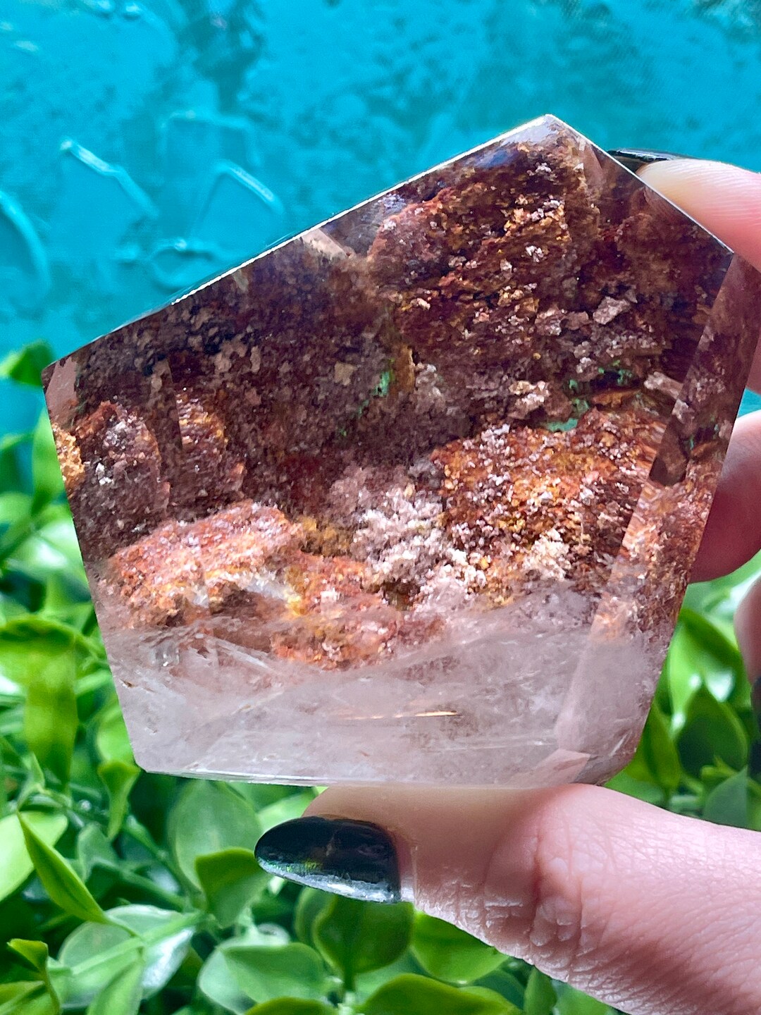 Red and Orange Phantom Lodolite Garden Quartz Crystal Free Form - Etsy