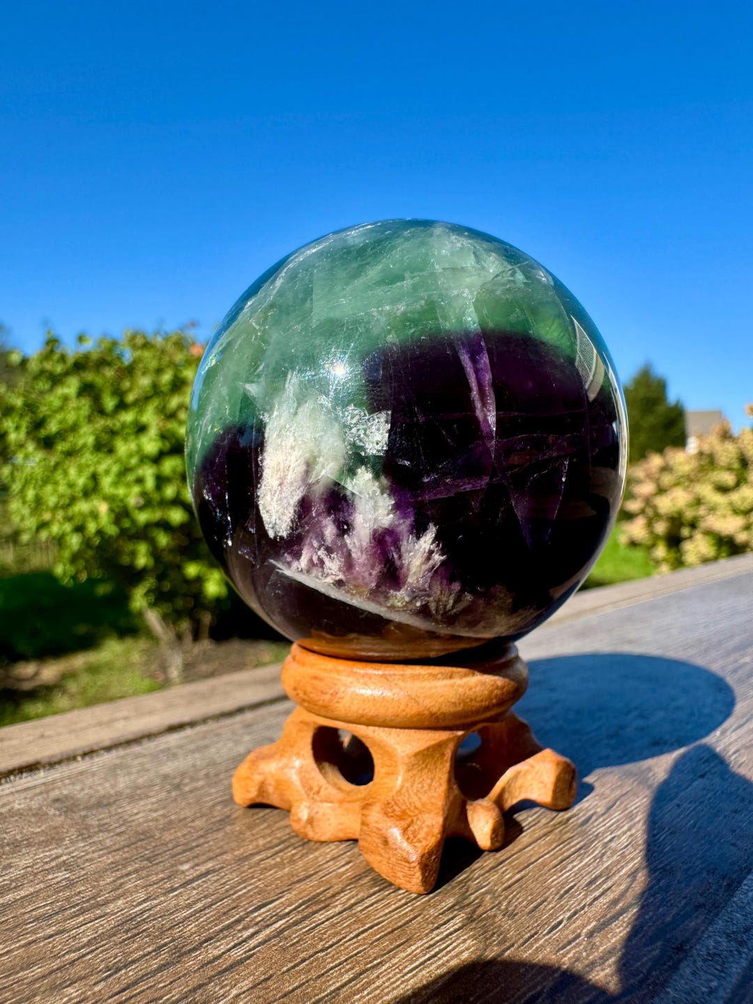 Rainbow Feather Fluorite Sphere - Etsy