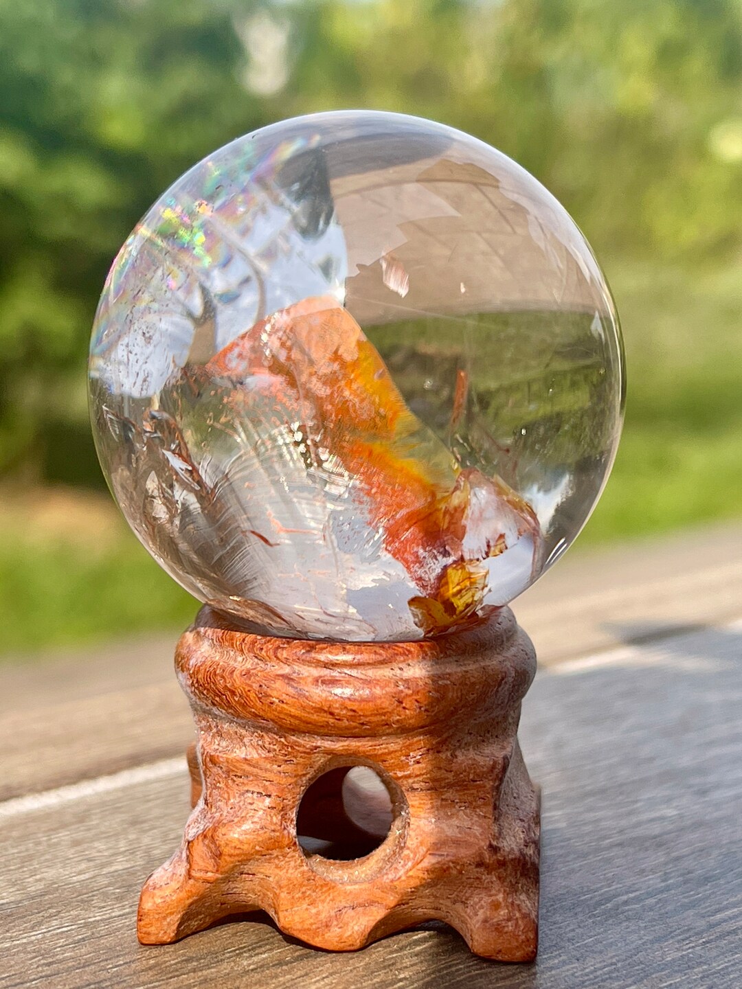 High Grade Fire Quartz Sphere Crystal Ball - Etsy