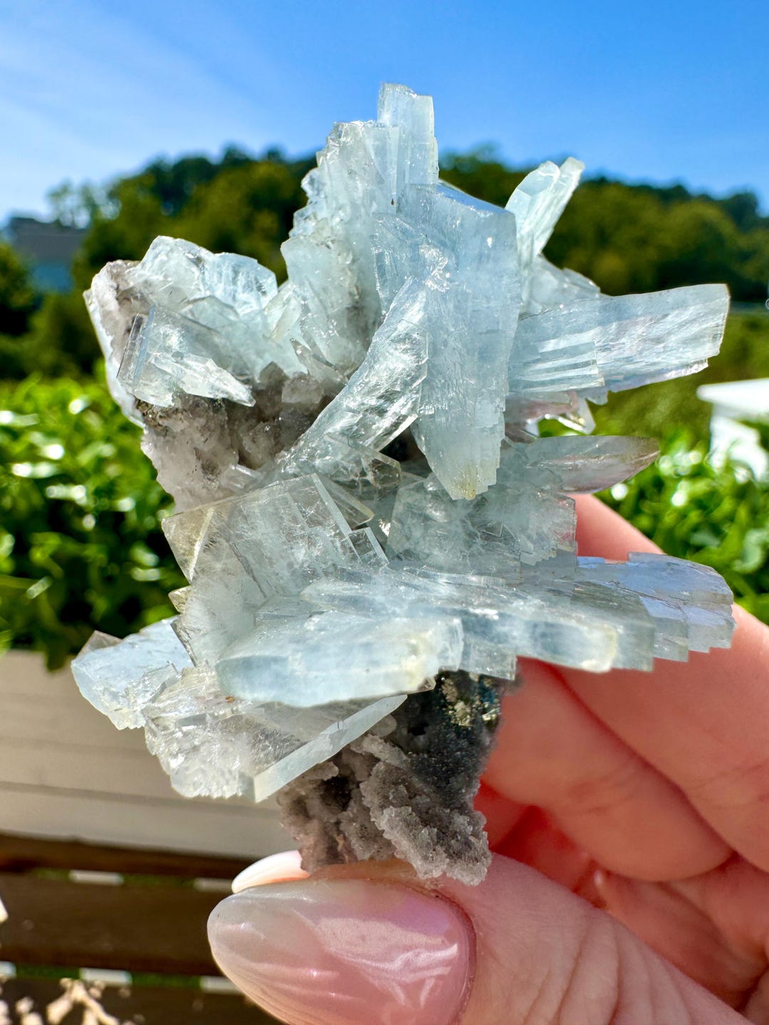 Blue Barite With Pyrite - Etsy