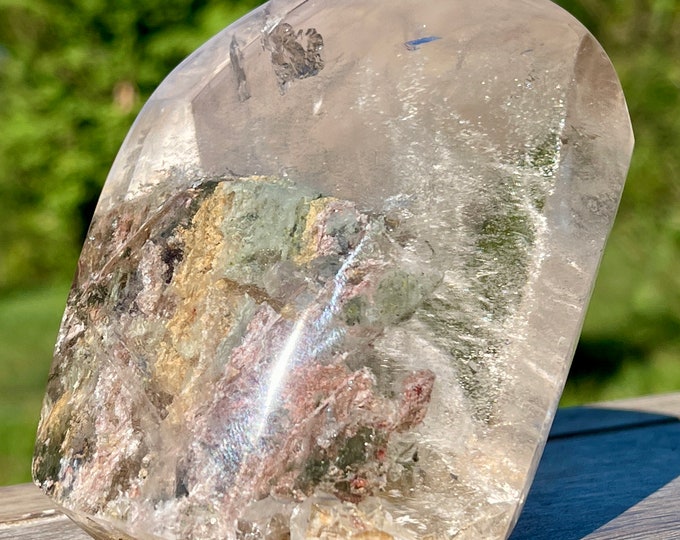 Large Lodolite Phantom Garden Quartz Crystal Free Form - Etsy