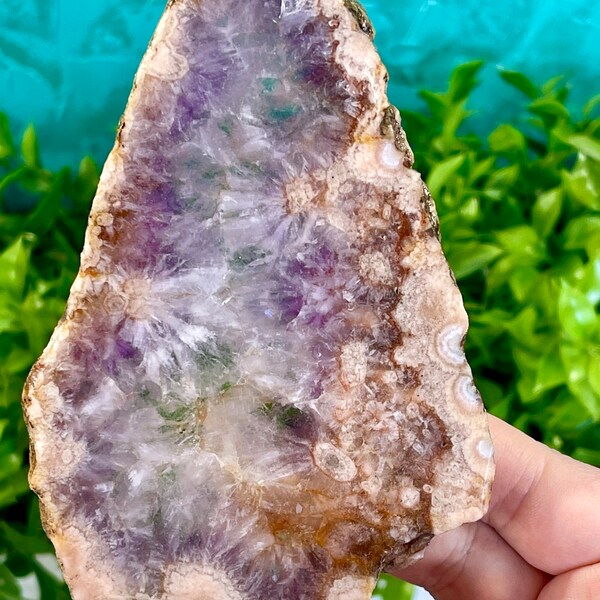 Amethyst Flower Agate Slab - Etsy