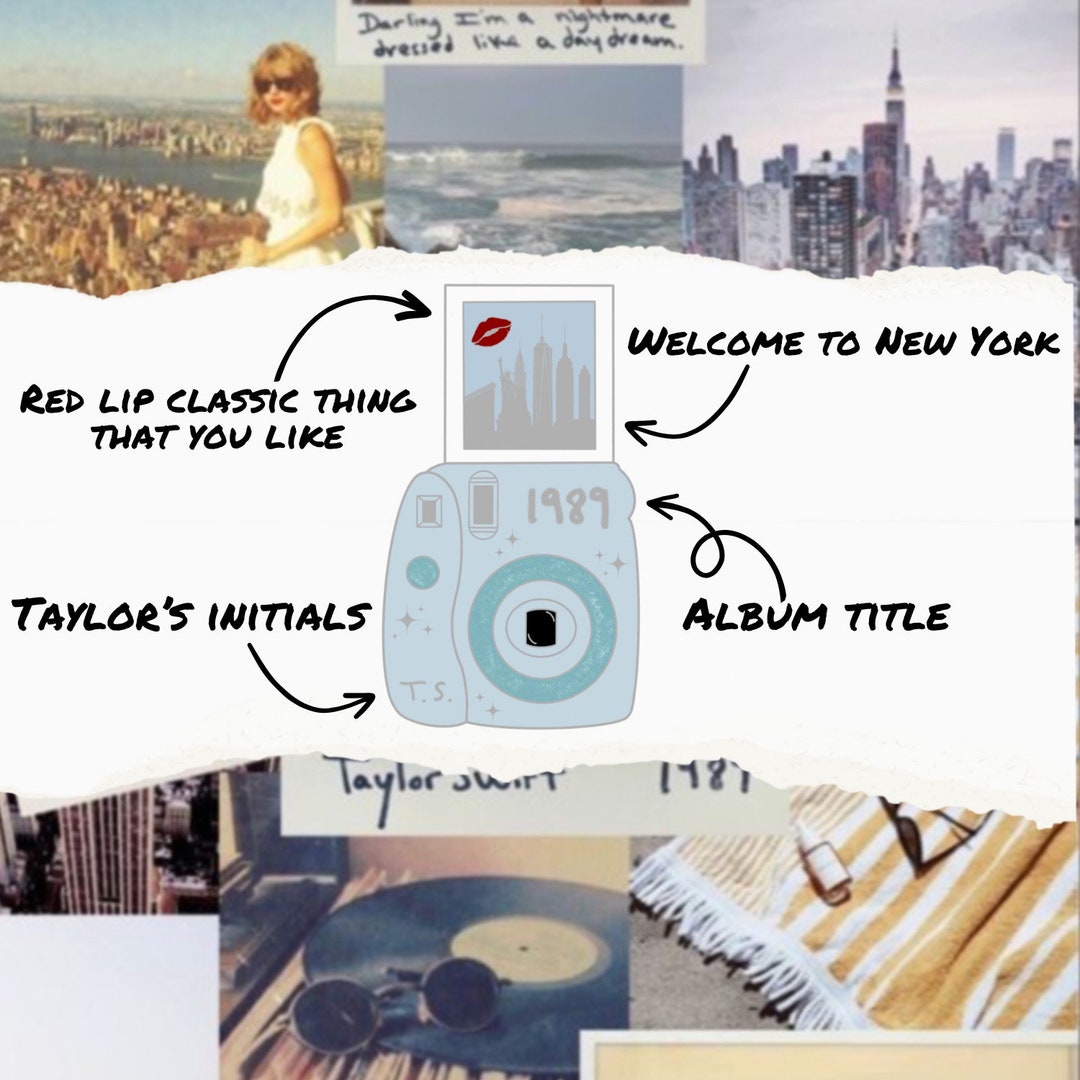 Taylor Swift 1989 Polaroid Sliding Enamel Pin - Etsy