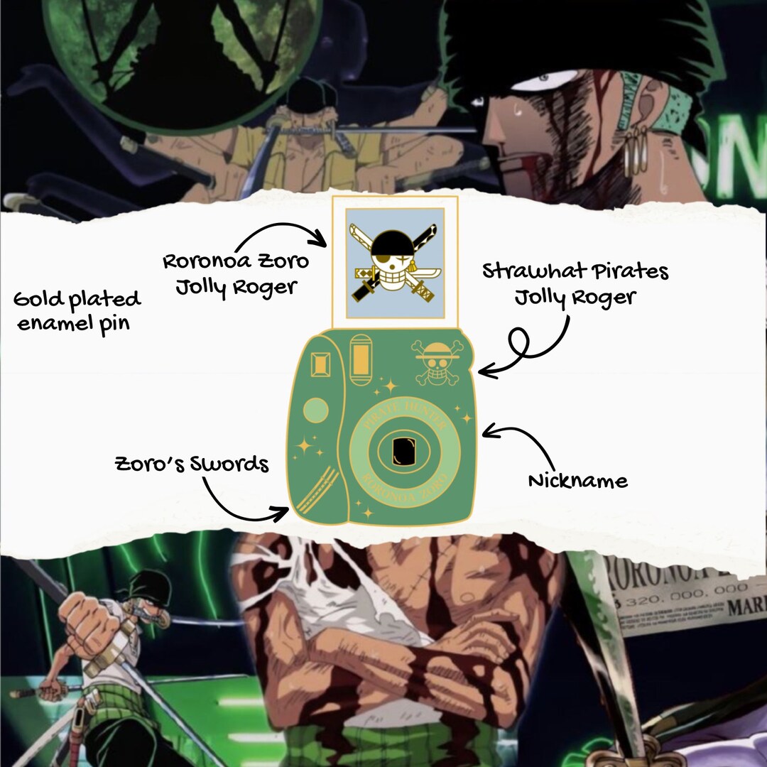 Pirate Hunter Roronoa Zoro Jolly Roger One Piece Polaroid Sliding ...