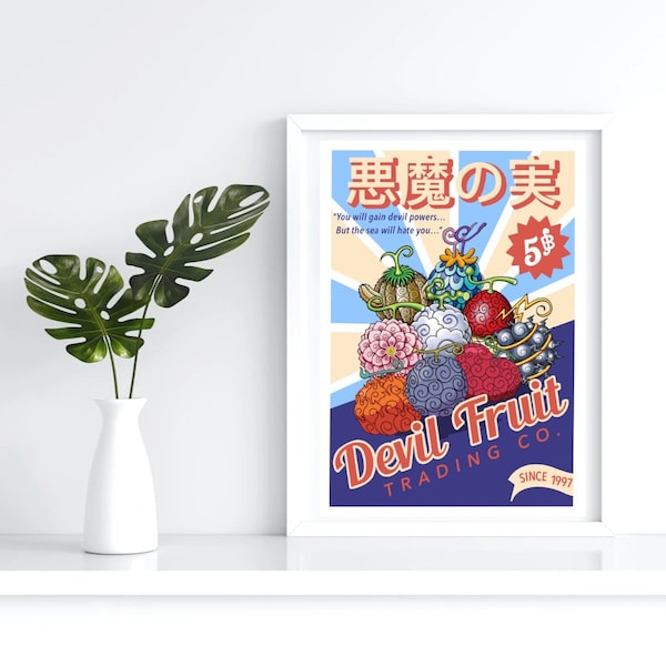 One Piece Devil Fruit Poster - Etsy