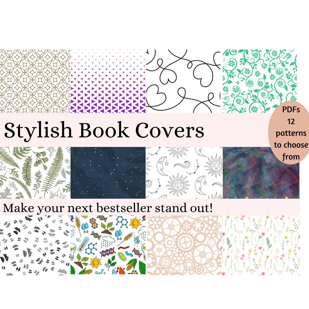 Stylish Book Covers - Etsy