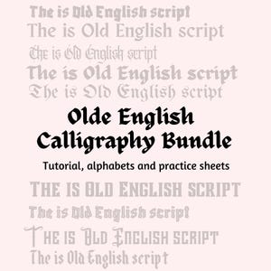 Olde English Calligraphy Bundle - Etsy