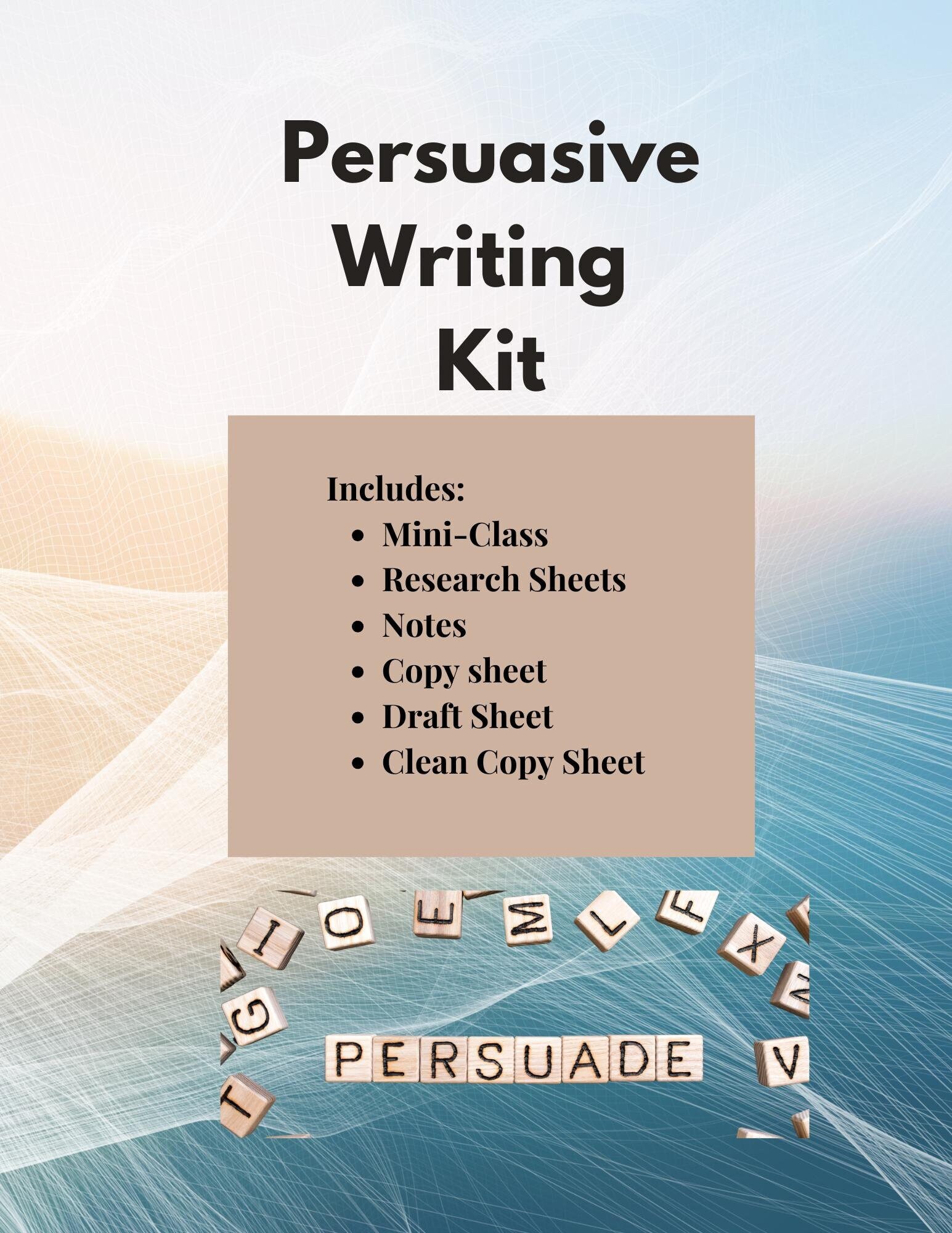 Persuasive Writing Kit - Etsy