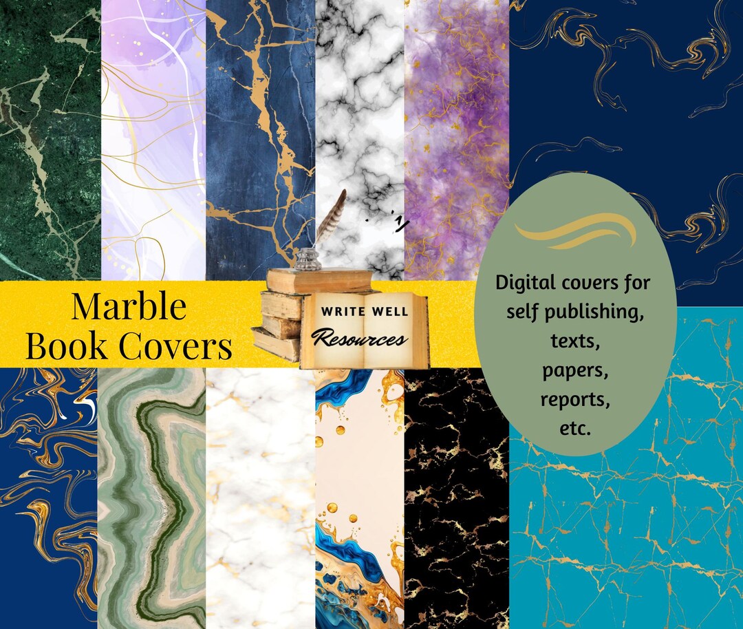 Marbled Book Covers - Etsy