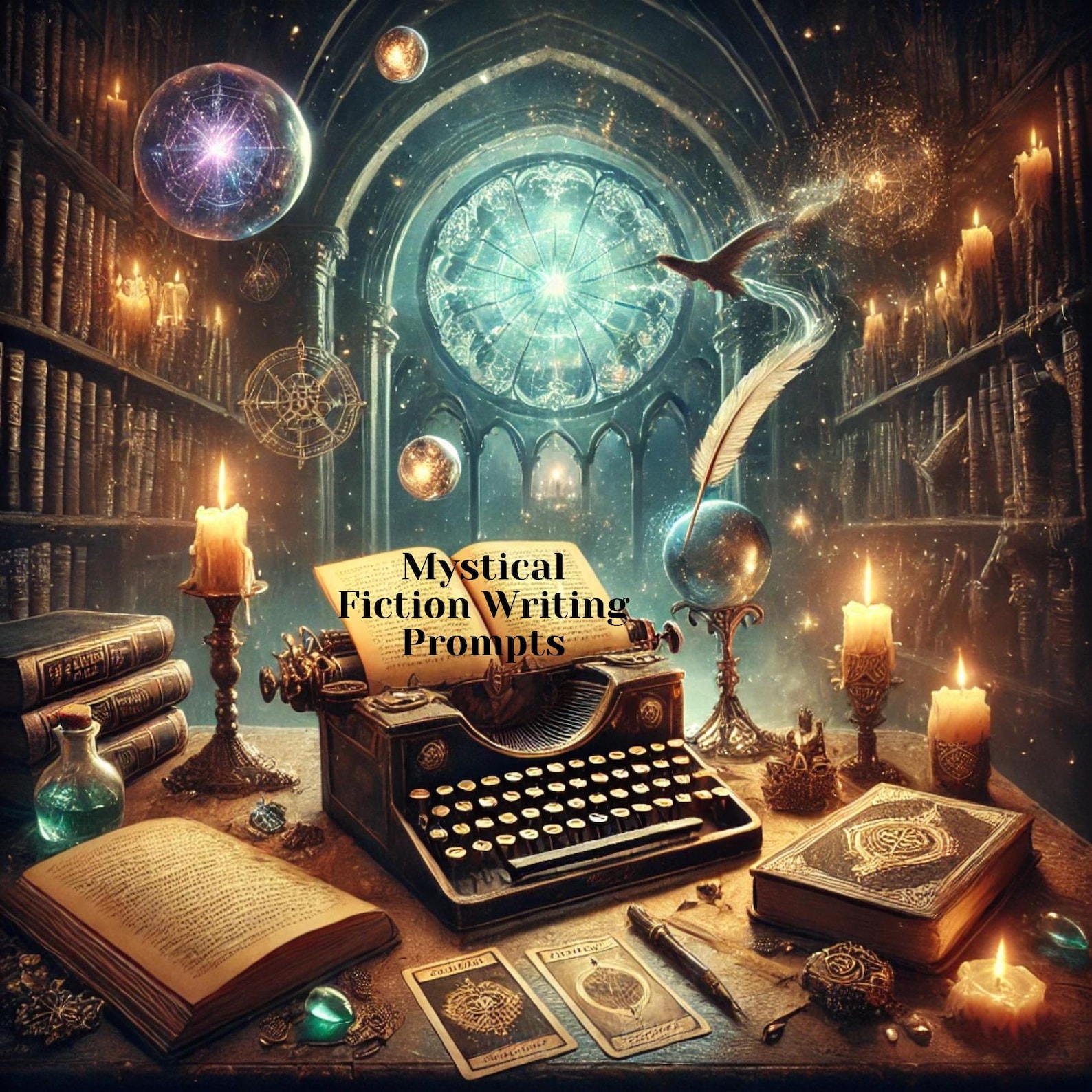 50 Mystical Journey Writing Prompts Journal - Etsy