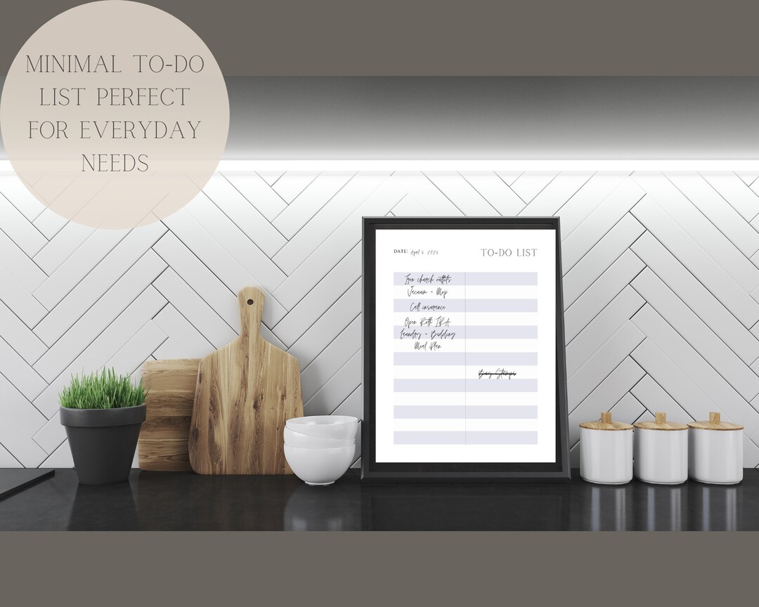 Minimal To-do List PDF Printables - Etsy