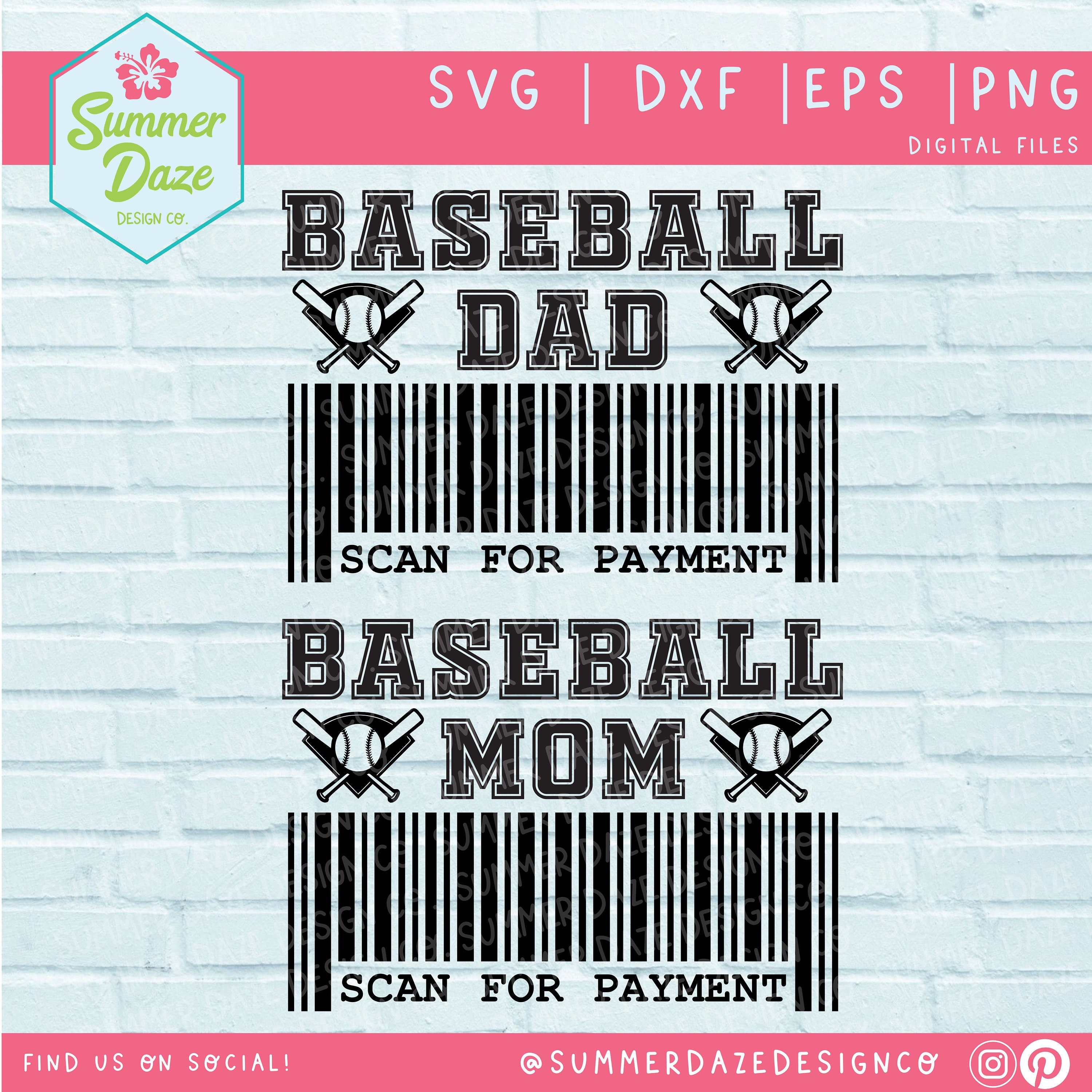 Baseball Mom Dad SVG Bundle Baseball Dad Baseball Parent Png Scan for ...