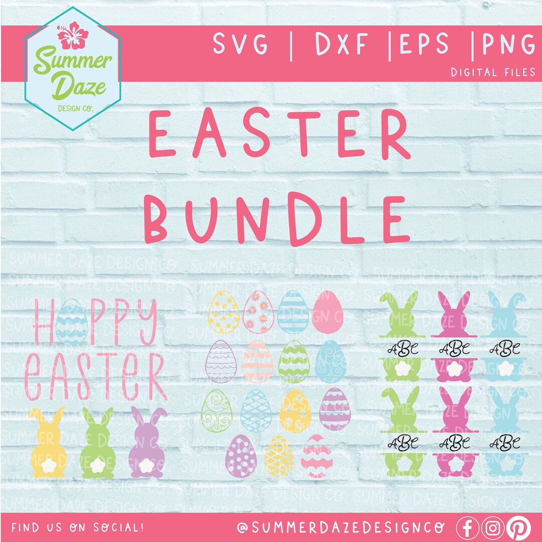 Easter SVG Bundle | Happy Easter SVG Bundle | Spring SVG | Easter Shirt ...