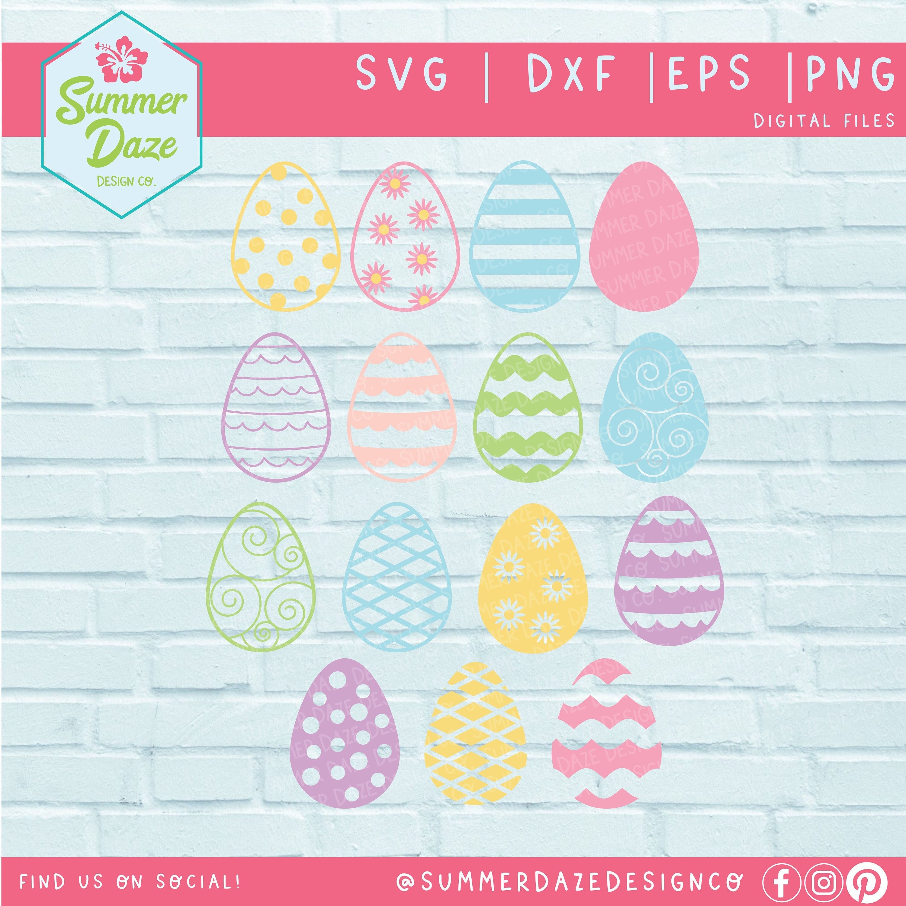 Easter Egg Svg Bundle | Easter Egg Craft Bundle | Easter PNG | Easter ...