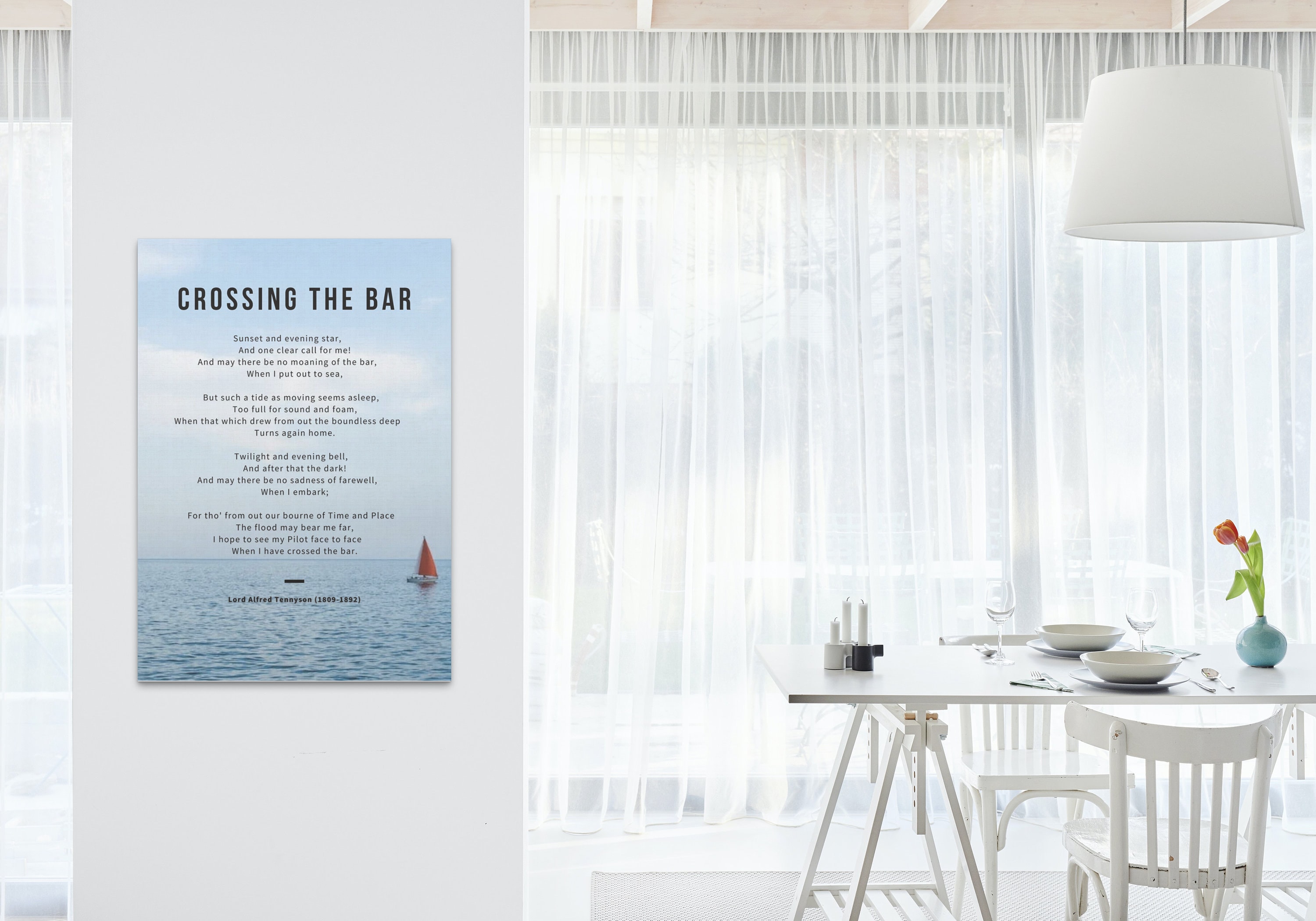 Inspirational Poem, Crossing the Bar, Digital Print Poster, - Etsy