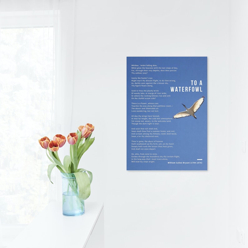 To A Waterfowl Poem, William Cullen Bryant, Inspirational Poem Poster ...